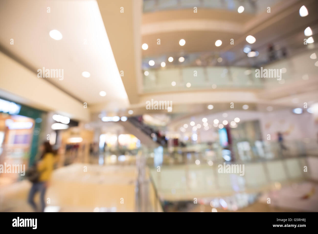 Bokeh Shopping Mall Background Stock Photo - Alamy