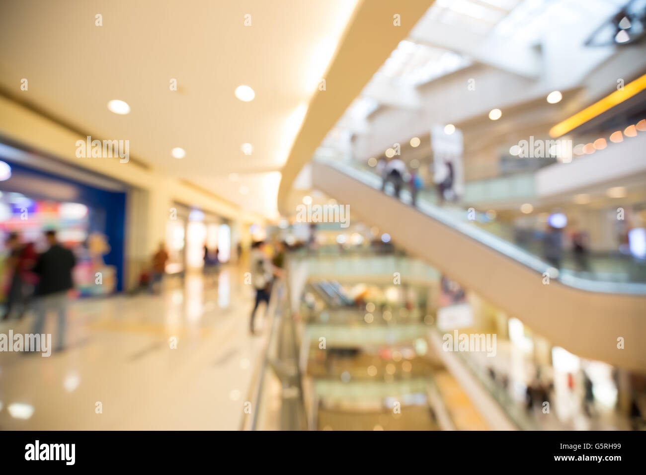Bokeh Shopping Mall Background Stock Photo - Alamy