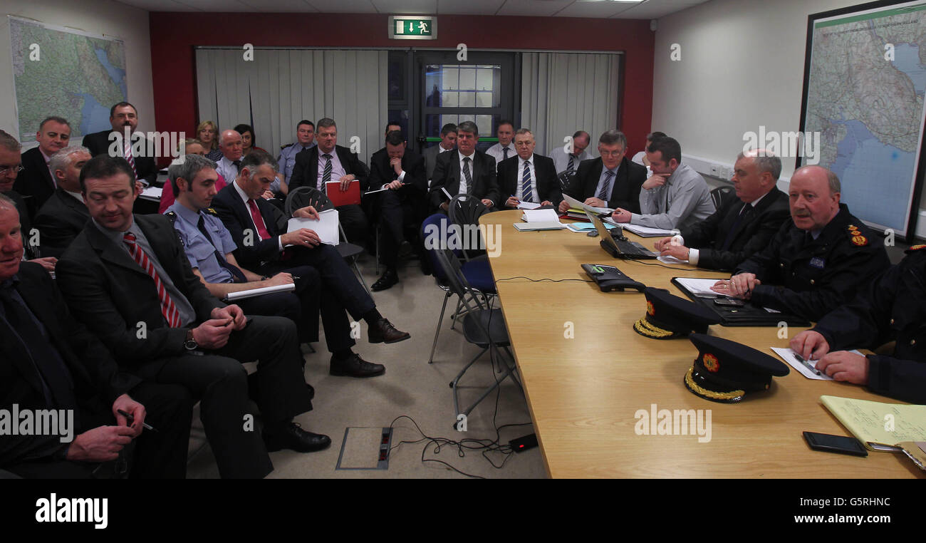 Garda commissioner Martin Callinan (right) chairs a case conference at ...