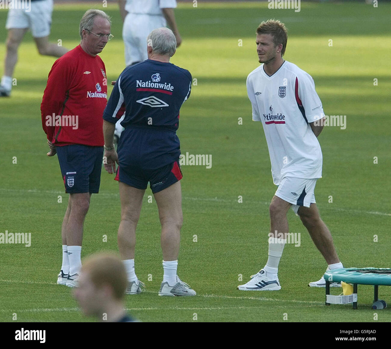 England training - Beckham Stock Photo - Alamy