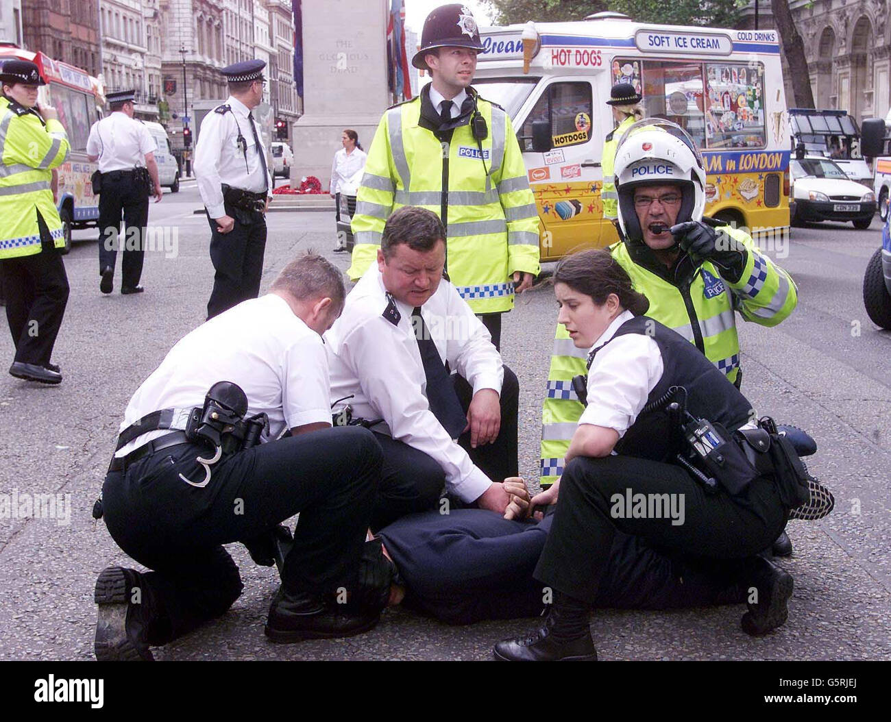 Ice cream protest Stock Photo - Alamy