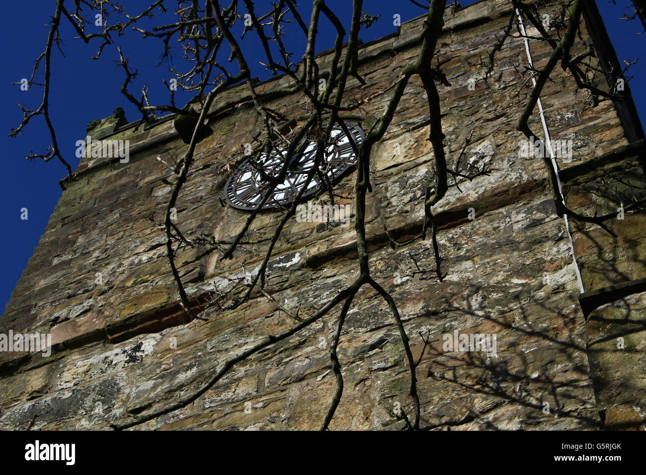 Church tower clock Stock Photo - Alamy