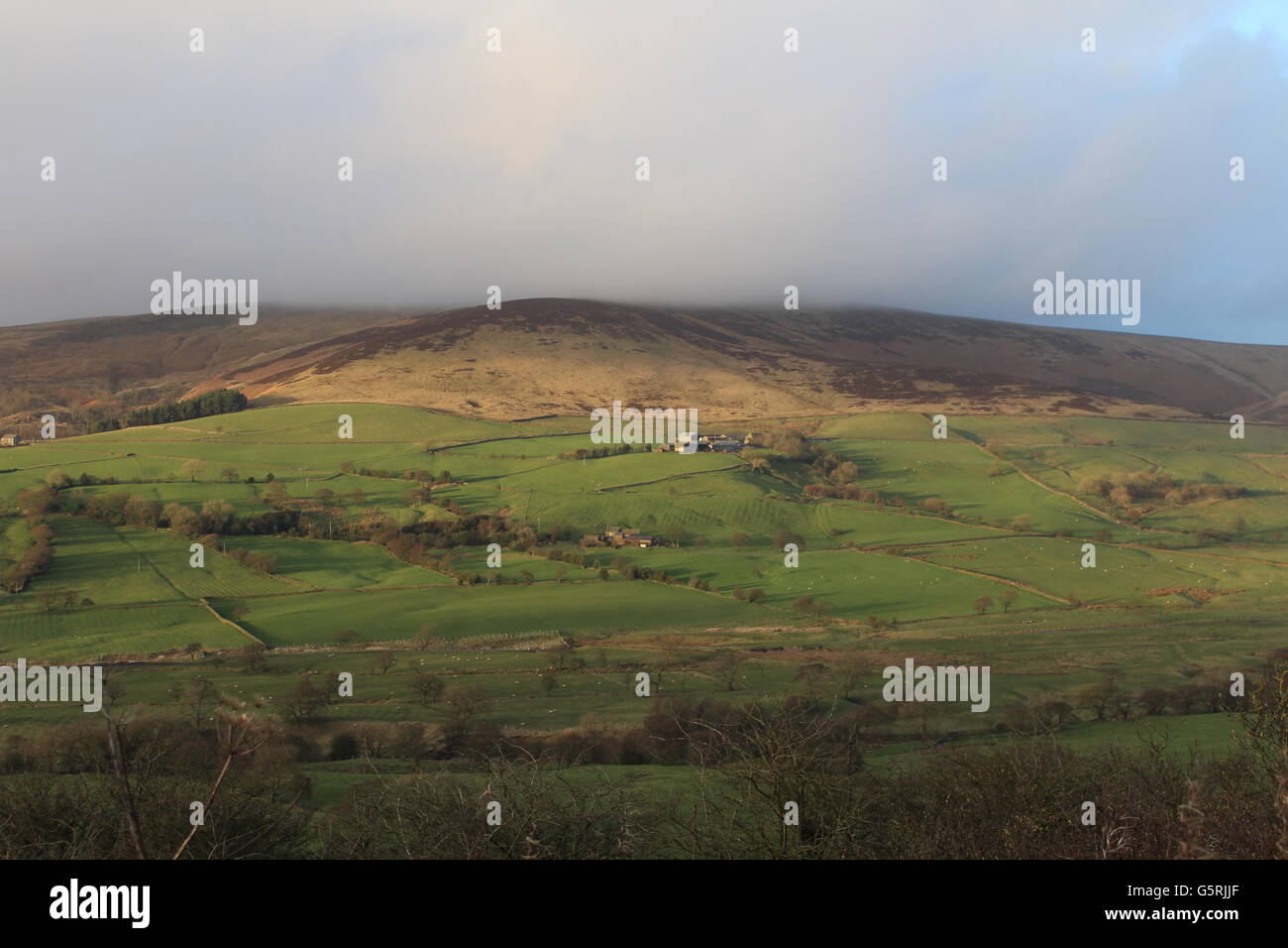 Mist over Pendle Stock Photo - Alamy