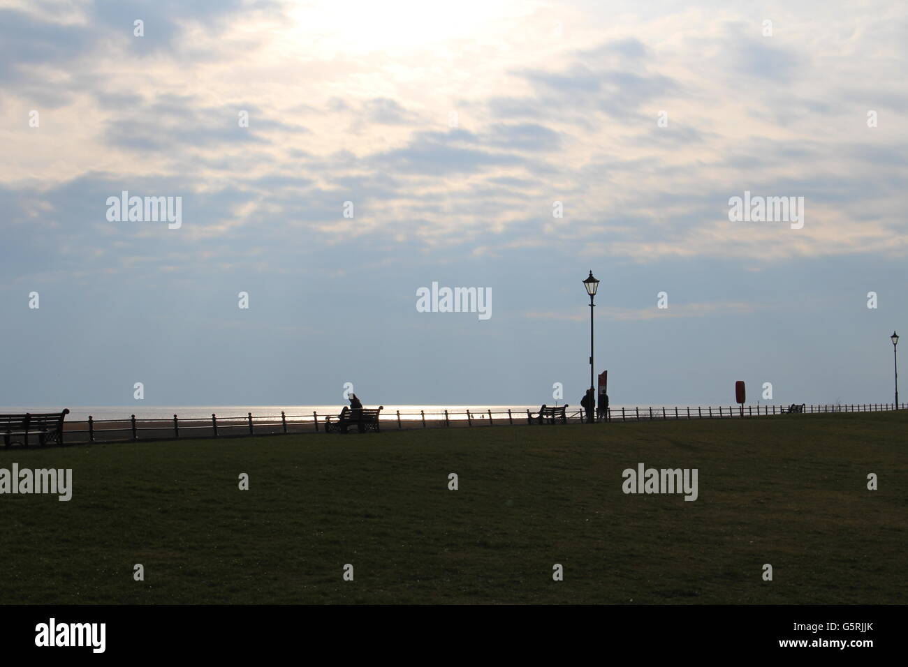 Lytham sunset silhouette Stock Photo - Alamy