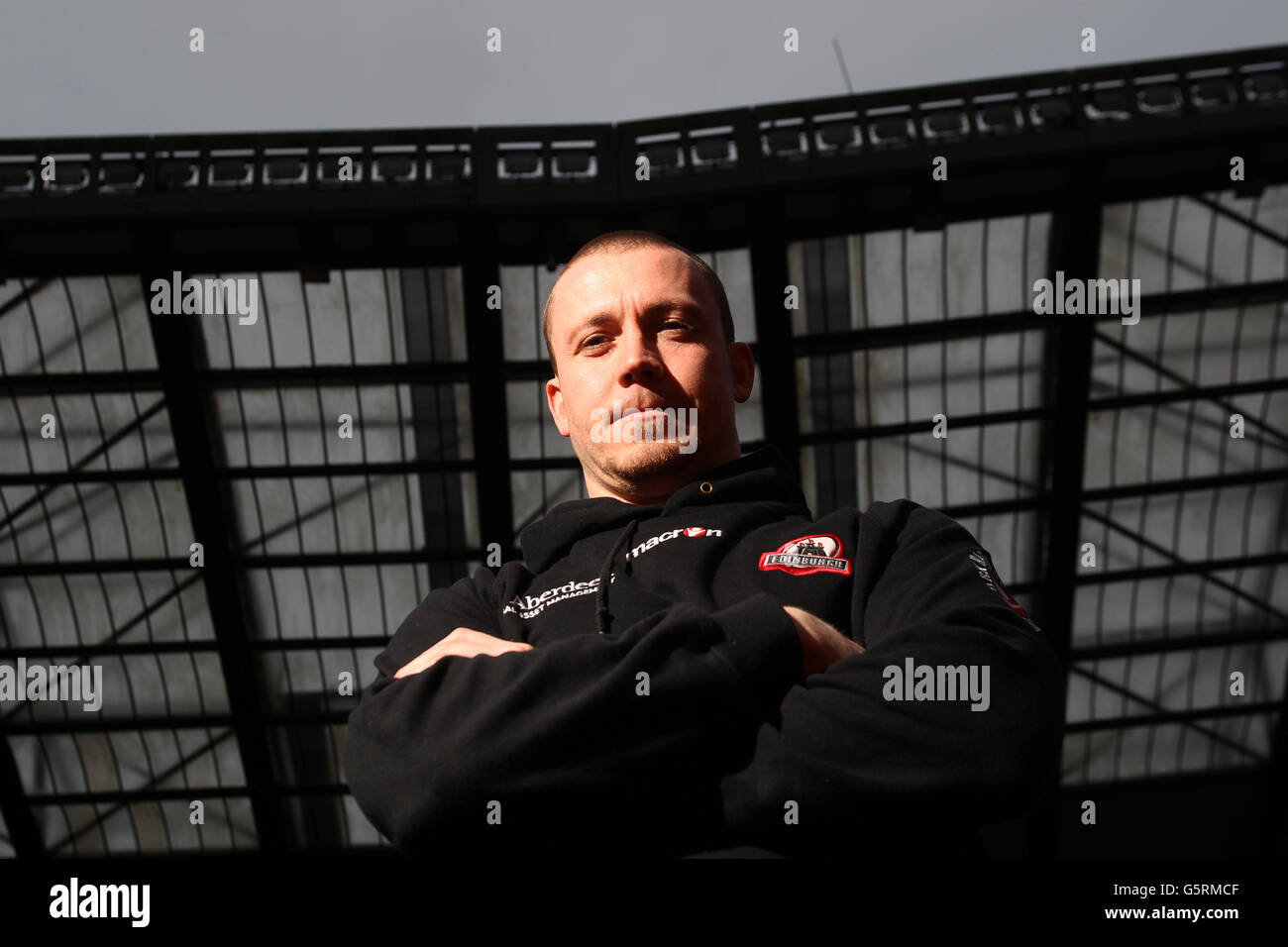 Edinburgh's Richie Rees during the team announcement at Murrayfield ...