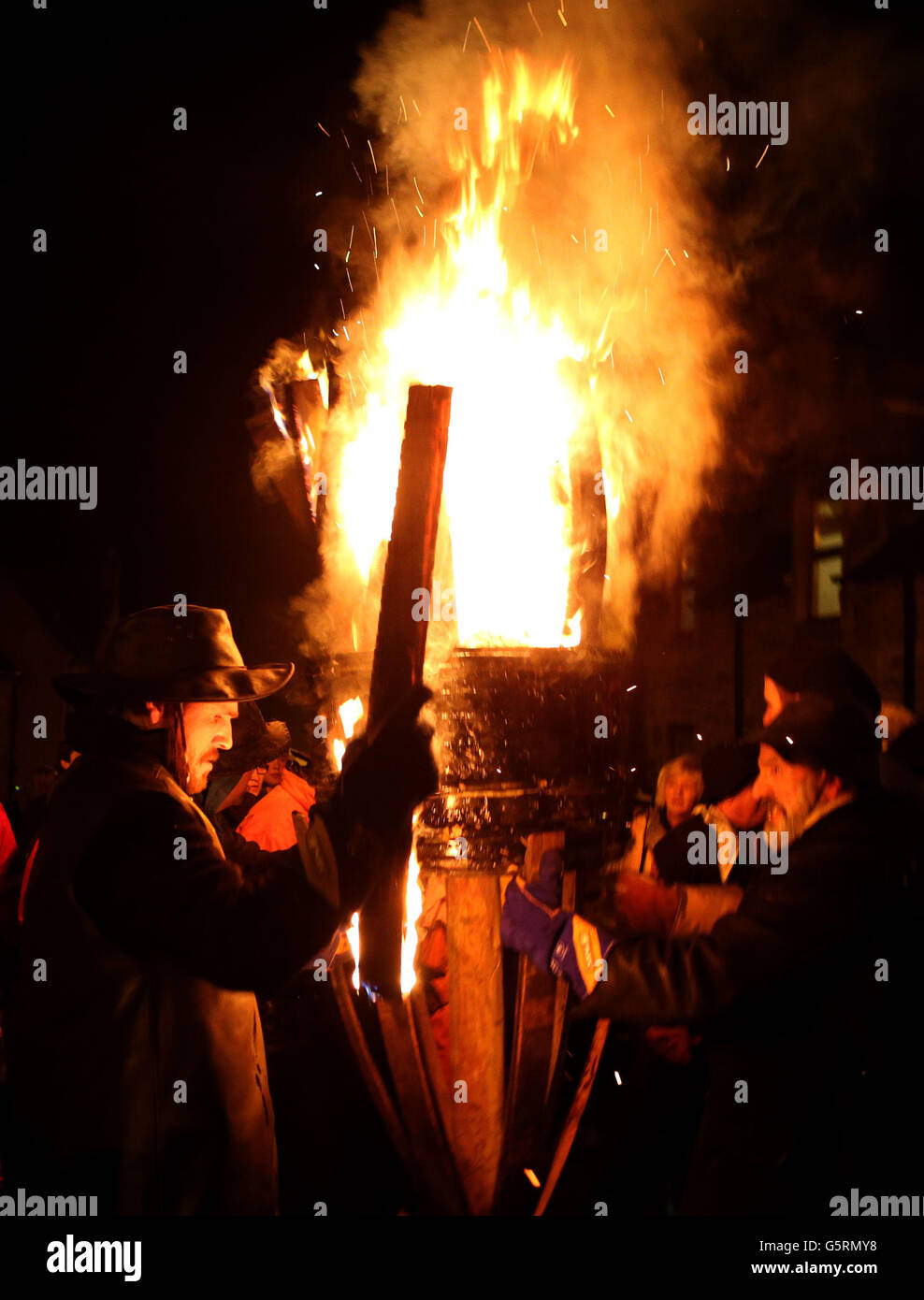Burghead burning of the clavie hi-res stock photography and images - Alamy