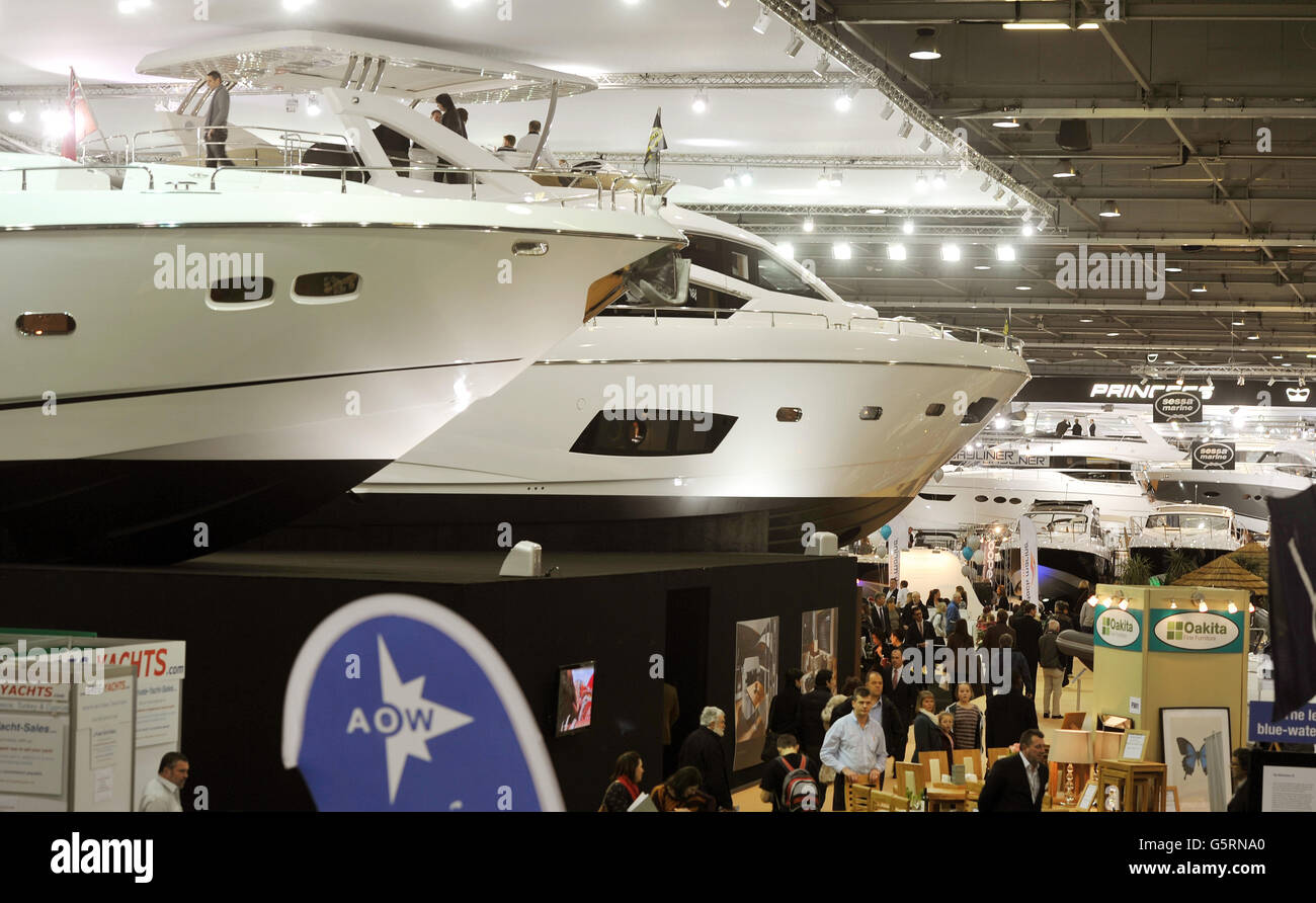 Tullett Prebon London Boat Show. Some of the stands at the Tullett ...