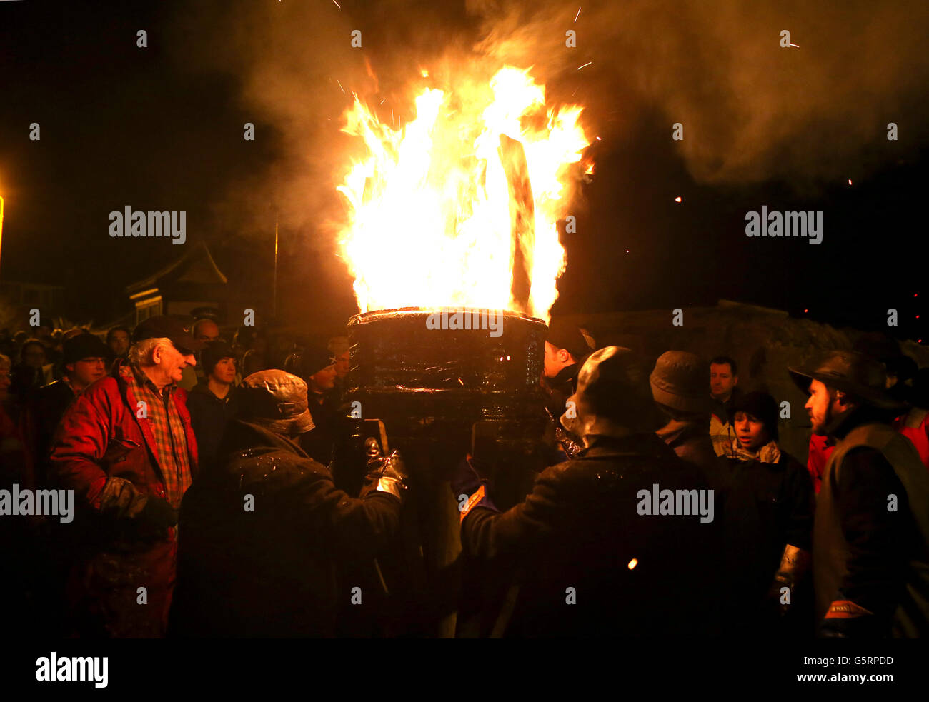 Set alight then elected clavie king hi-res stock photography and images ...