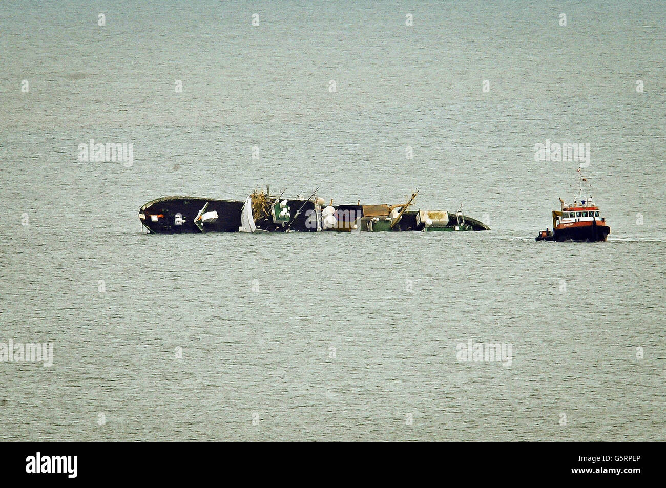 Tug boat accident Stock Photo - Alamy