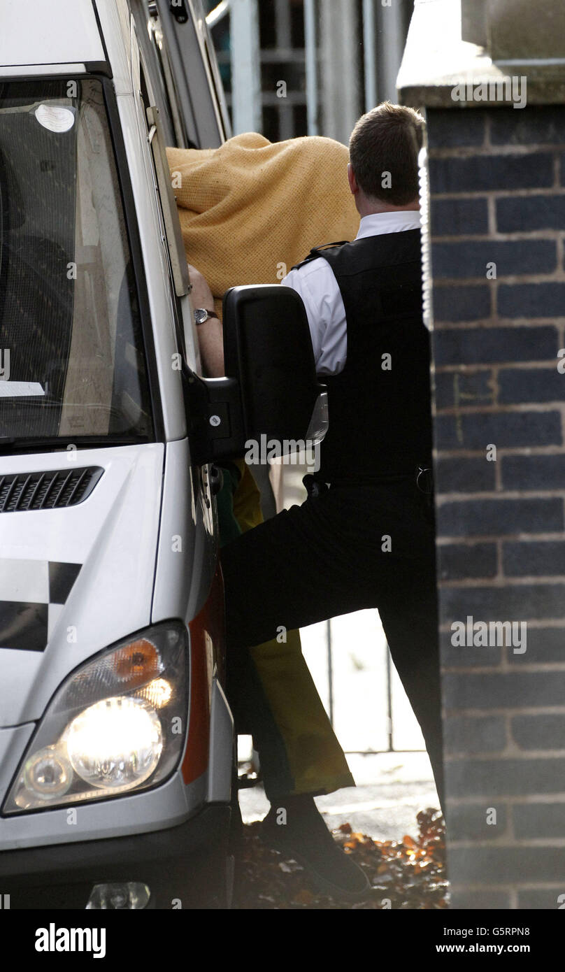 Clive Sharp, 46, of no fixed address, arrives at Mold Crown Court ...