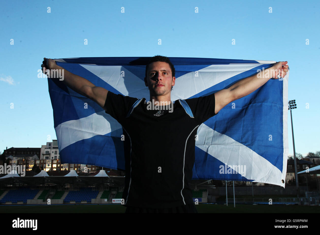 Glasgow Warrior's Sean Kennedy during a photocall after being called ...