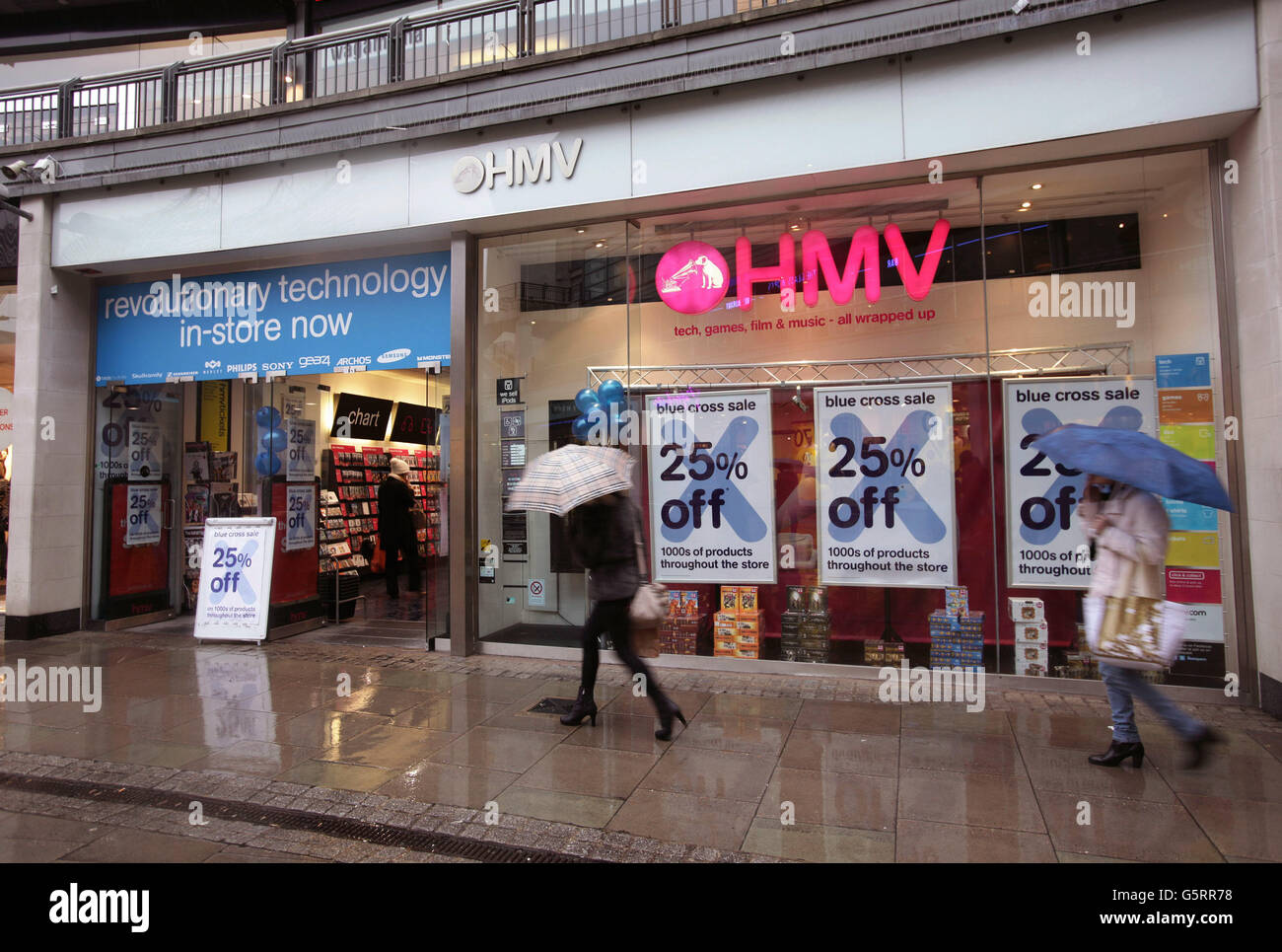An HMV store in north London, as the major high street record store is ...