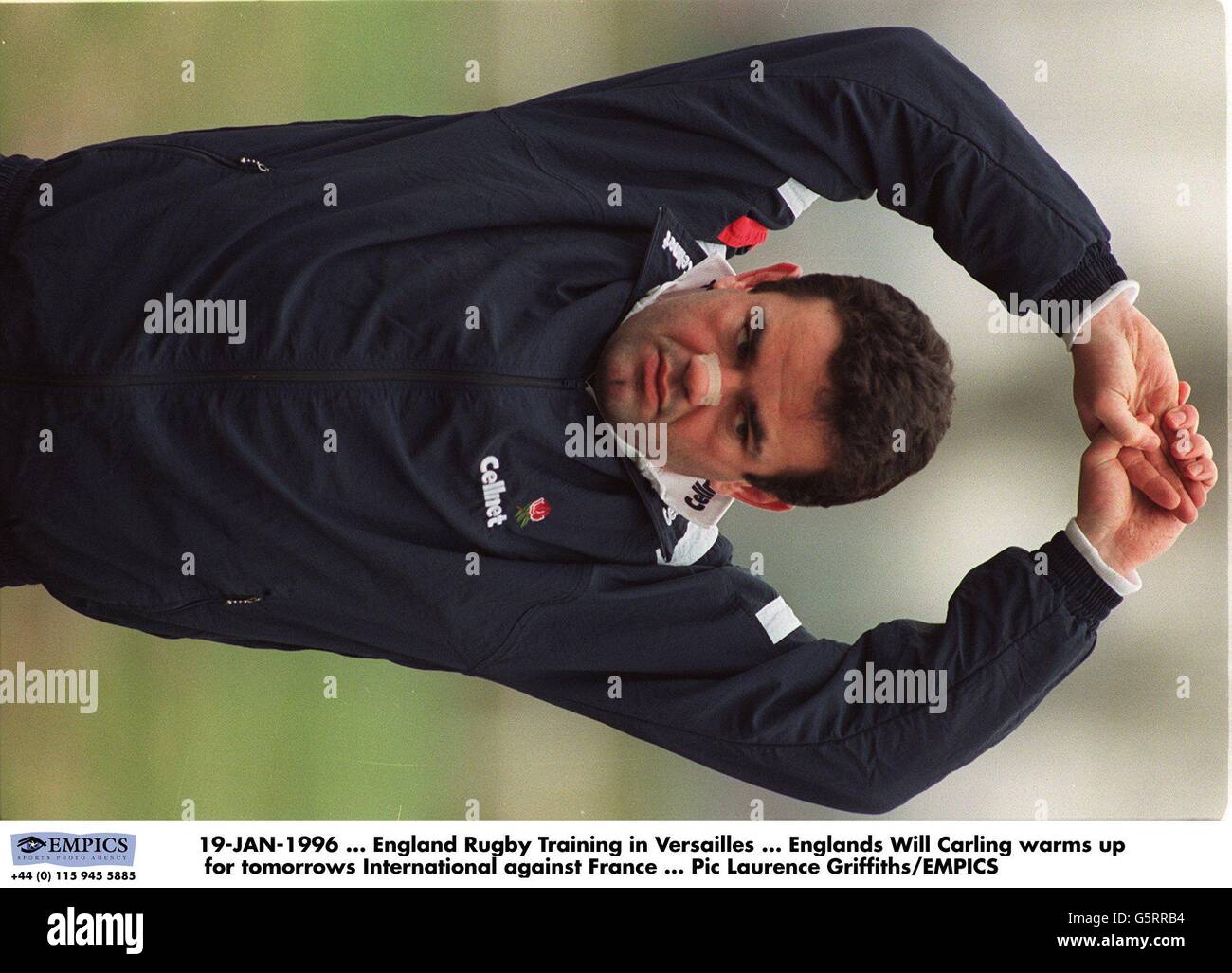 Rugby Union ... England Rugby Training in Versailles Stock Photo - Alamy