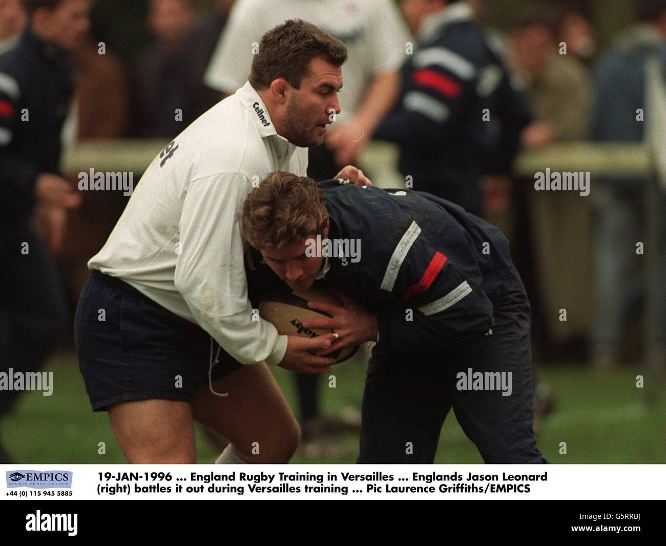 19-JAN-1996 ... England Rugby Training in Versailles ... Englands Jason ...