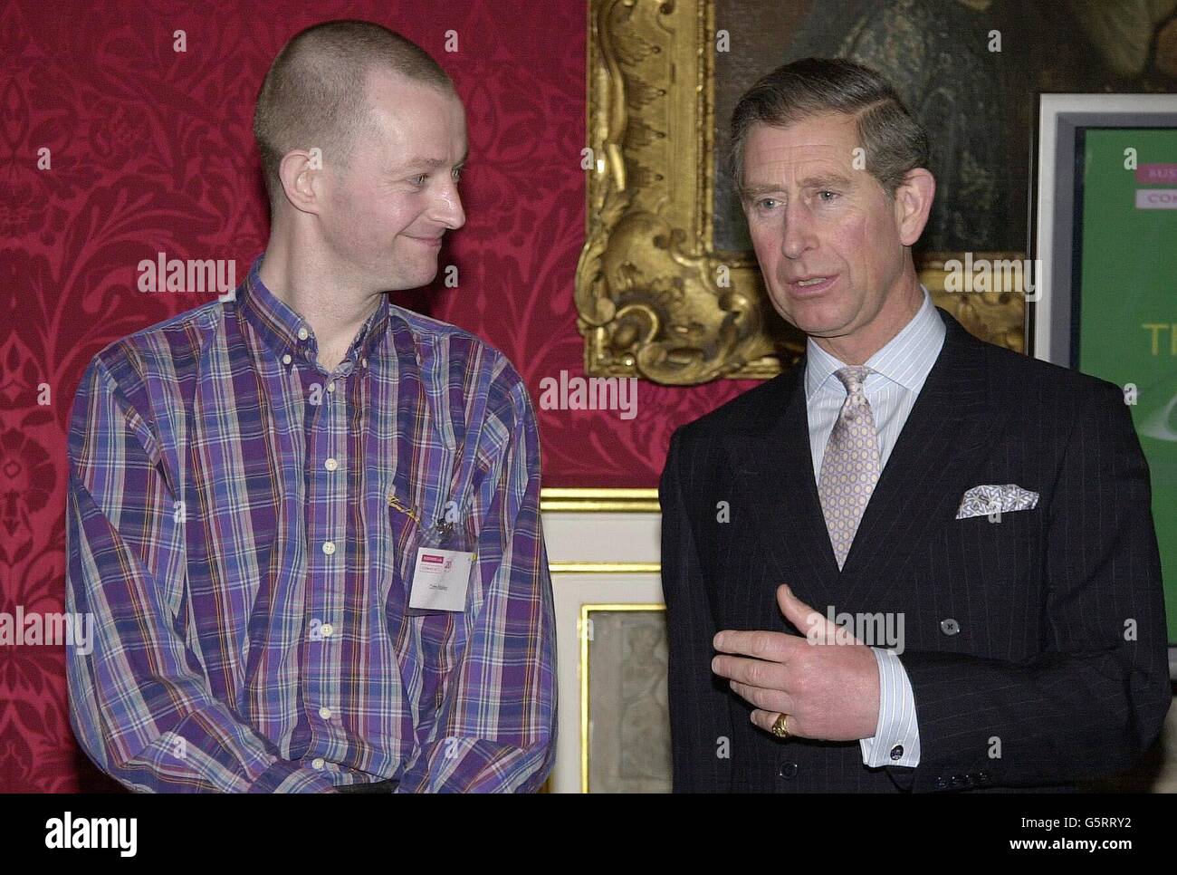 The Prince of Wales hands an award to Colm Malloy - originally homeless ...
