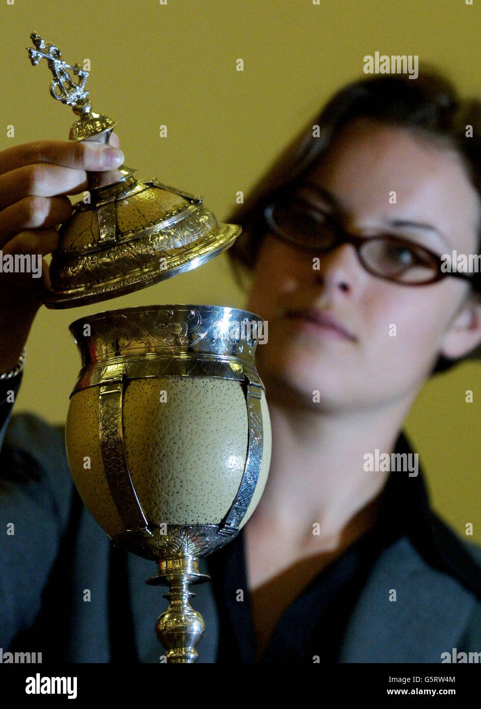 Julia Cook from the Silver Department at Sotheby's Olympia in London ...