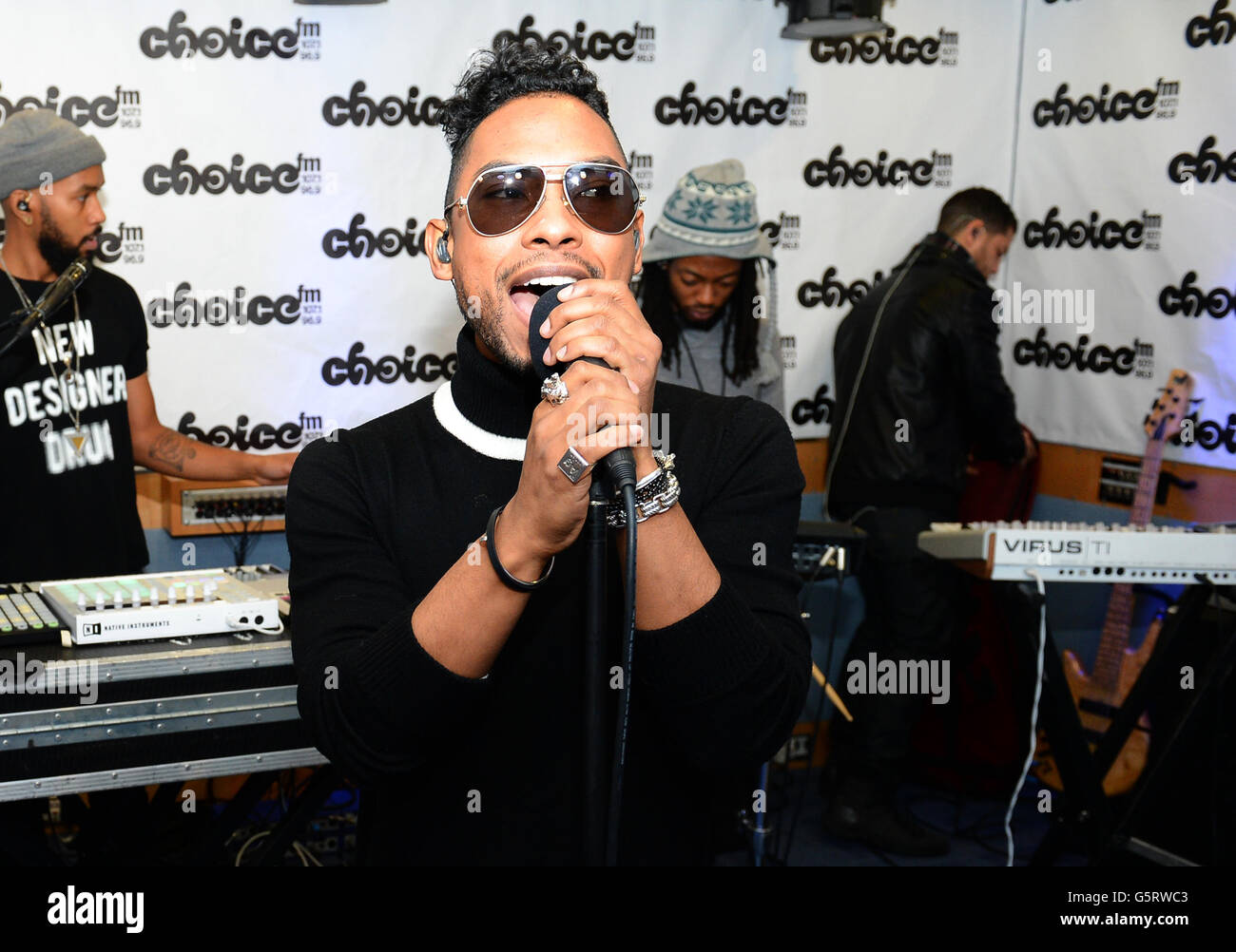 Recording artist Miguel records a special performance at Choice FM ...