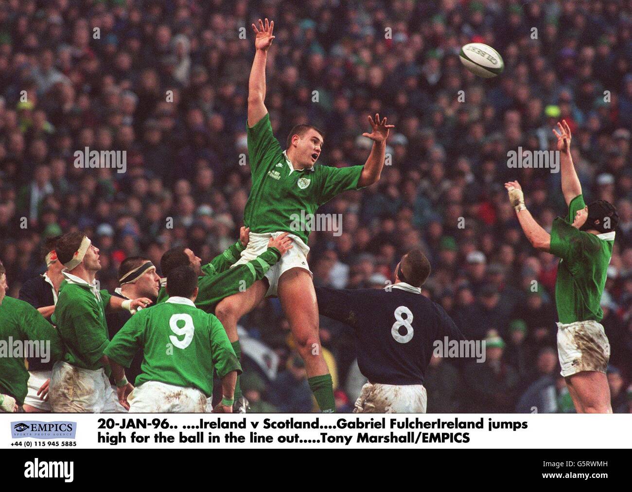 Five Nations rugby. Ireland v Scotland Stock Photo - Alamy