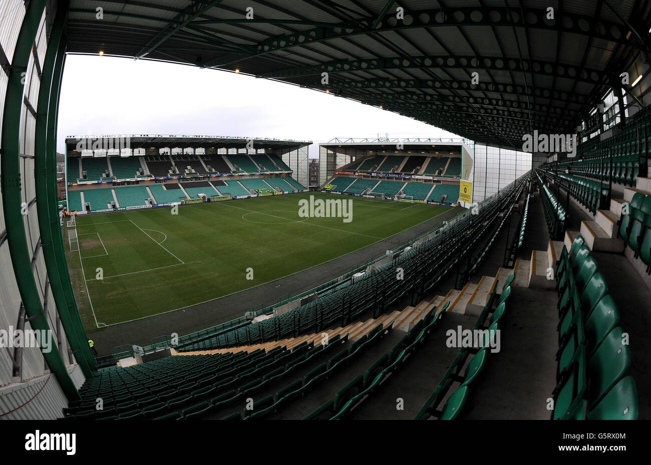 A general view of the interior of Easter Road stadium Stock Photo - Alamy