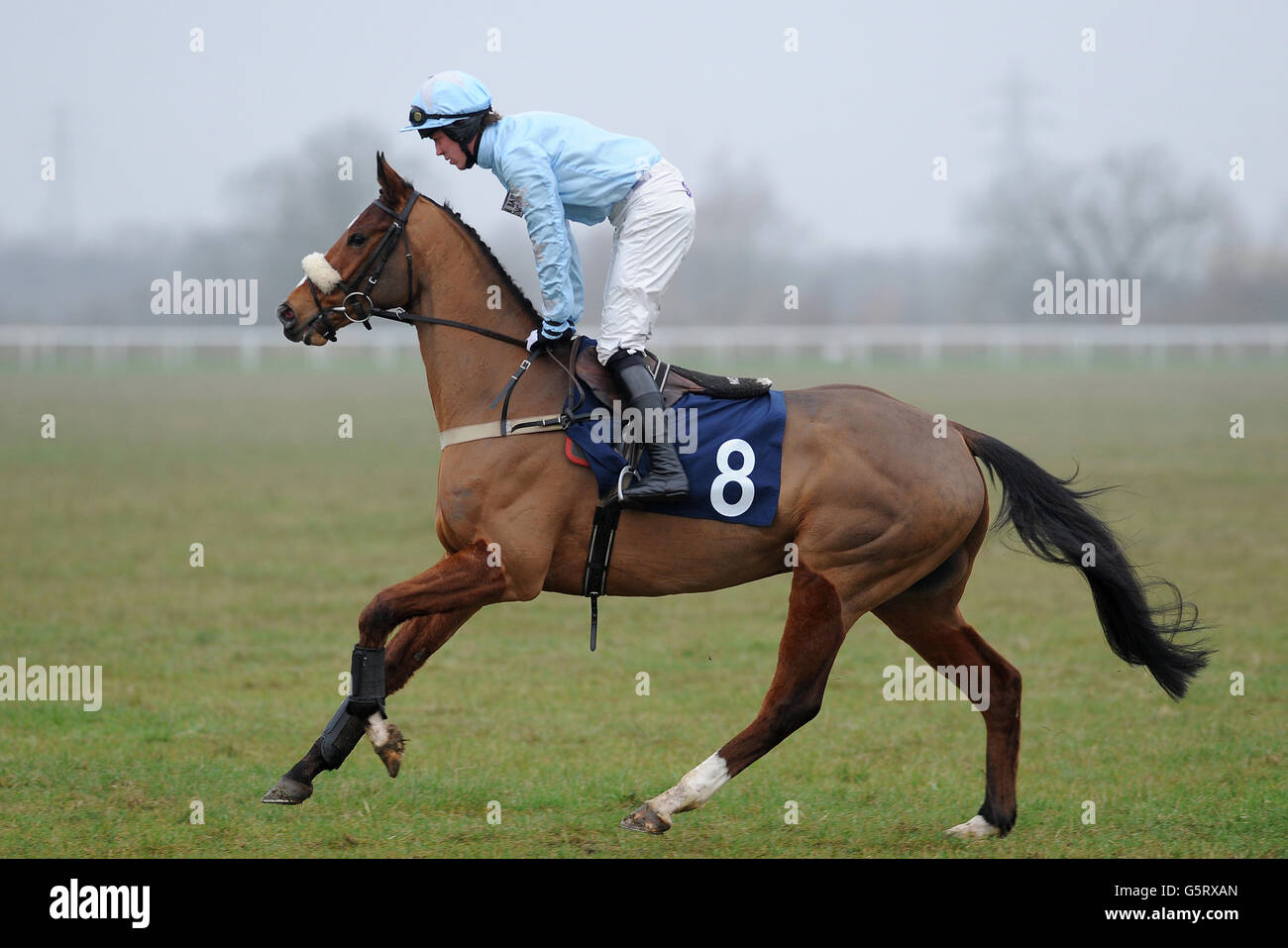 Horse Racing - Huntingdon Racecourse. Refusal and jockey Tom Messenger ...