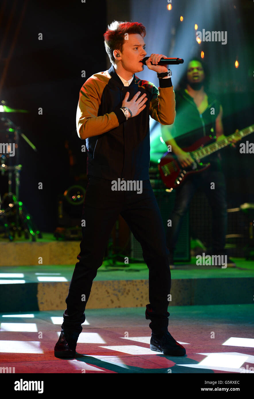 Connor Maynard performs during the filming of the Graham Norton Show at ...