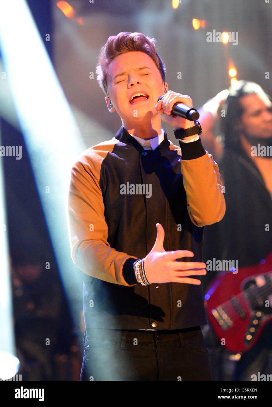 Connor Maynard performs during the filming of the Graham Norton Show at ...