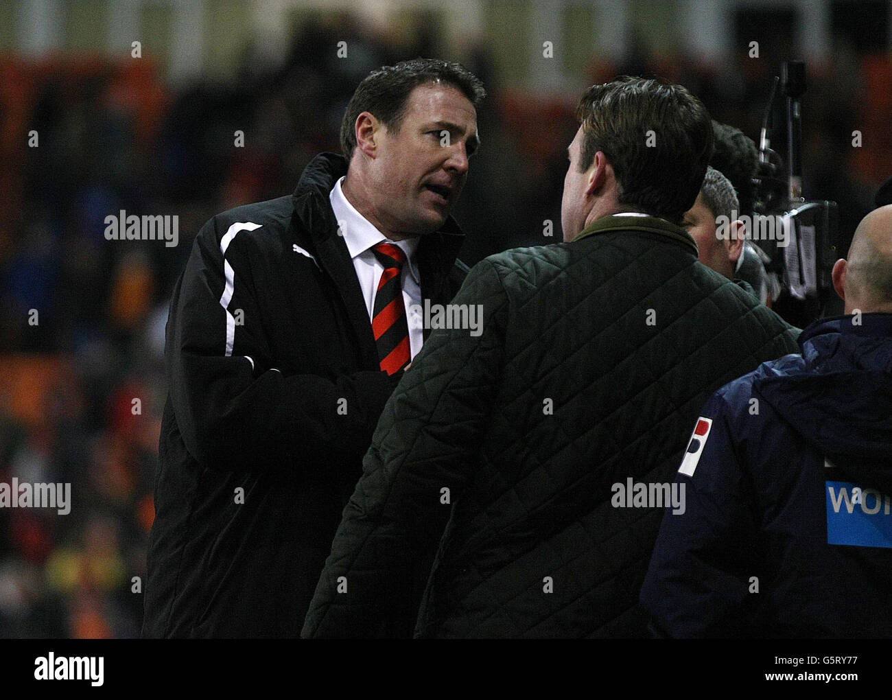 Blackpool's care-taker manager Steve Thompson and Cardiff City's ...