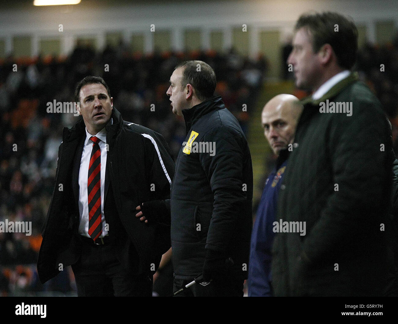 Blackpool's care-taker manager Steve Thompson and Cardiff City's ...