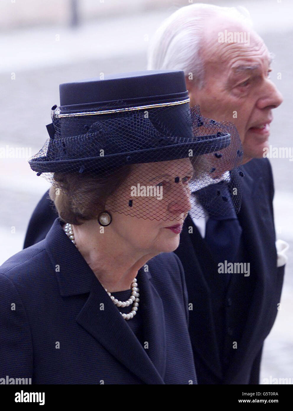 Queen Mother funeral / Thatcher Stock Photo - Alamy