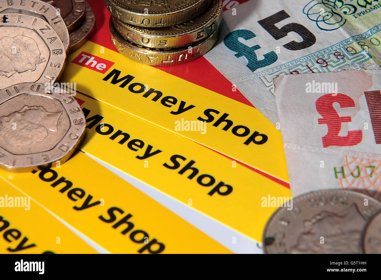 Detail of the Money Shop logo Stock Photo - Alamy