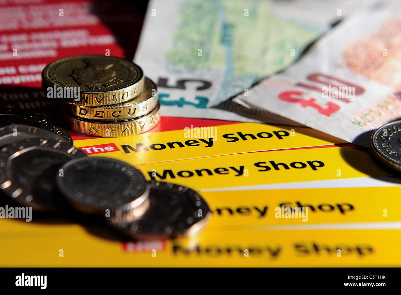 Detail of the Money Shop logo Stock Photo - Alamy