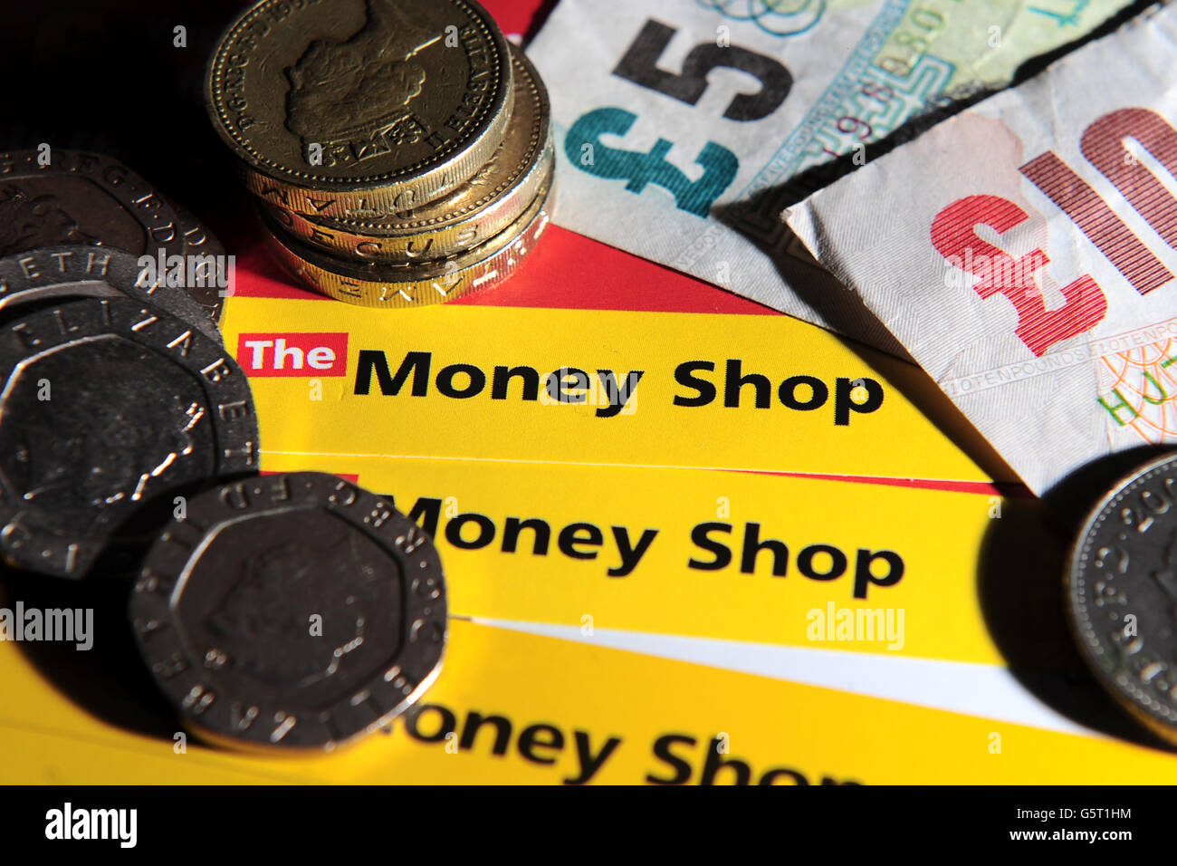Detail of the Money Shop logo Stock Photo - Alamy