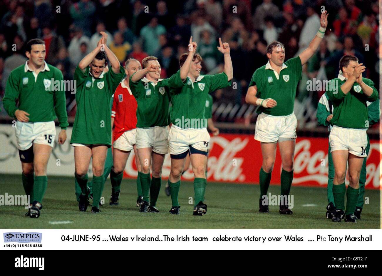 Ireland rugby team 1995 hi-res stock photography and images - Alamy