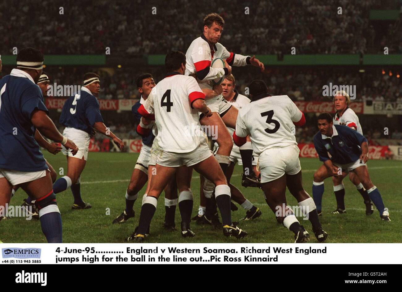 Rugby World Cup 1995 -England v Western Samoa Stock Photo - Alamy