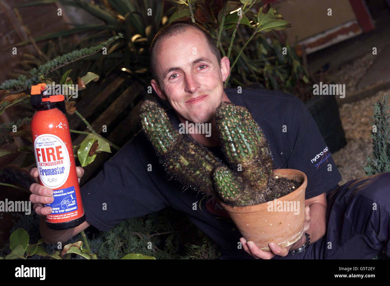 Paul henson from peterborough with his chilean cactus hi-res stock ...