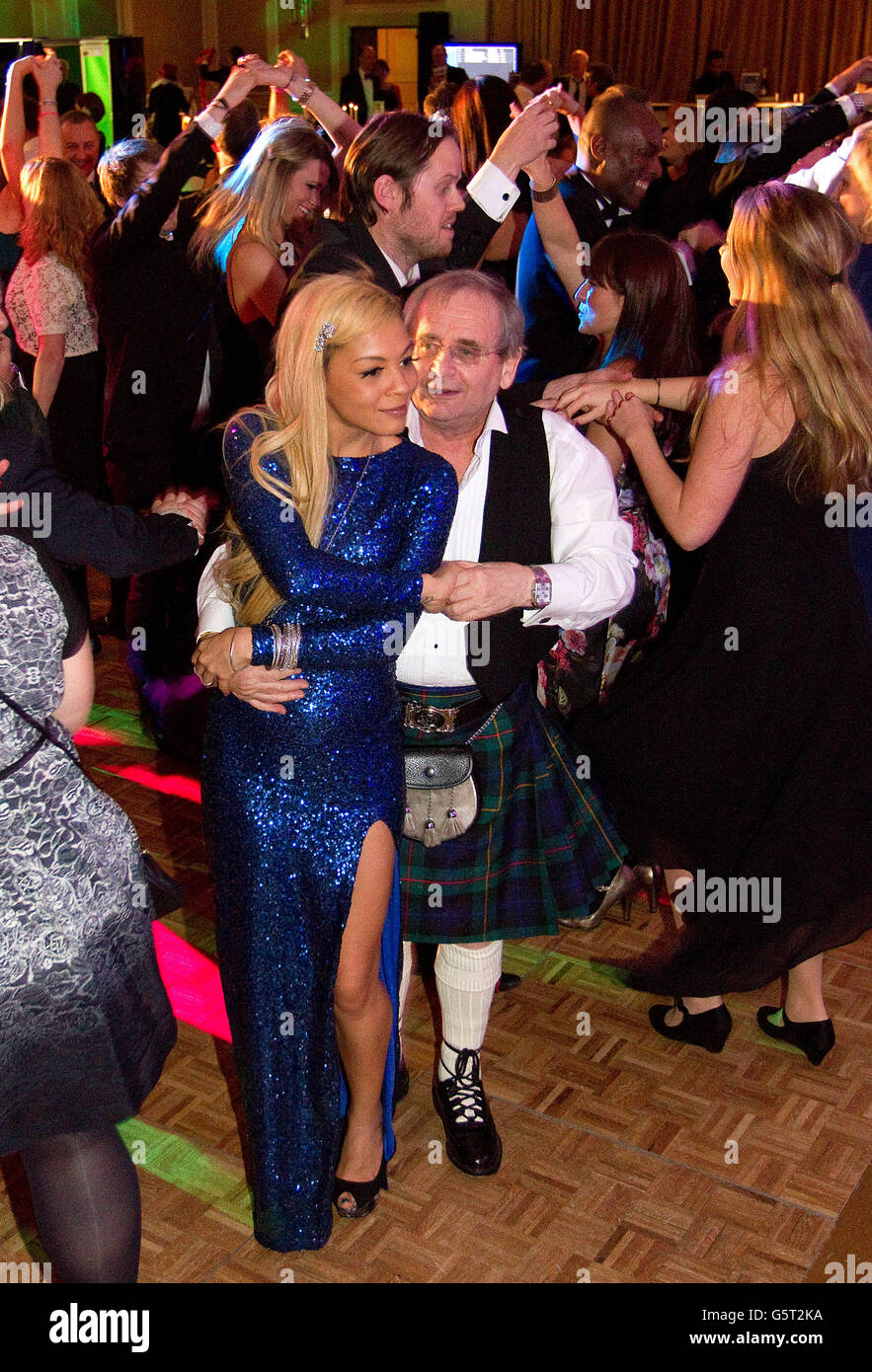 Jade Ellis and Sylvester McCoy dancing at Help a Capital Child Burns ...