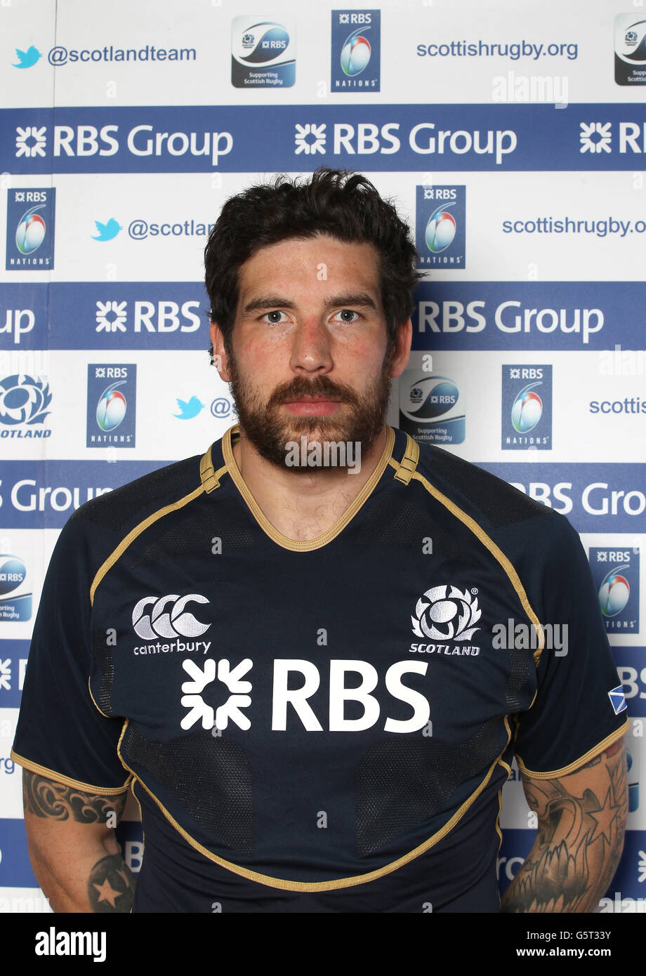 Rugby Union - Scotland Photocall - Scotstoun. Jim Hamilton, Scotland ...
