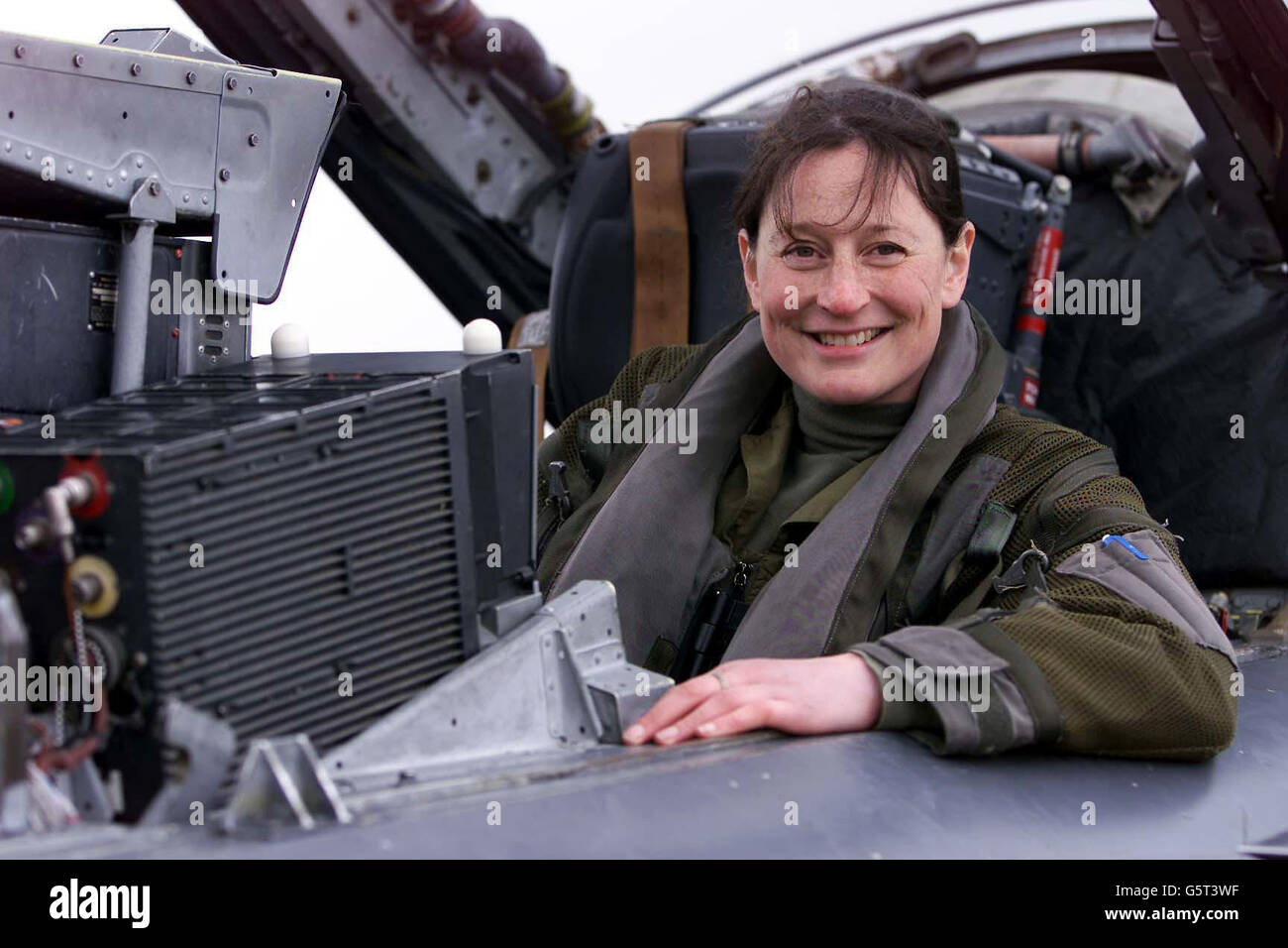 Flight Navigator Andrea McColl sat inside RAF Tornado jet during a ...