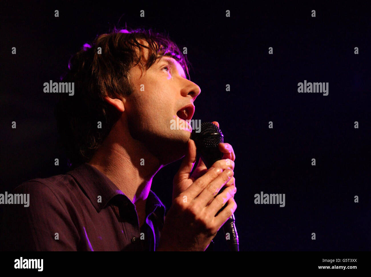 Jarvis Cocker from Pulp performing at the fundraising concert for Marie ...