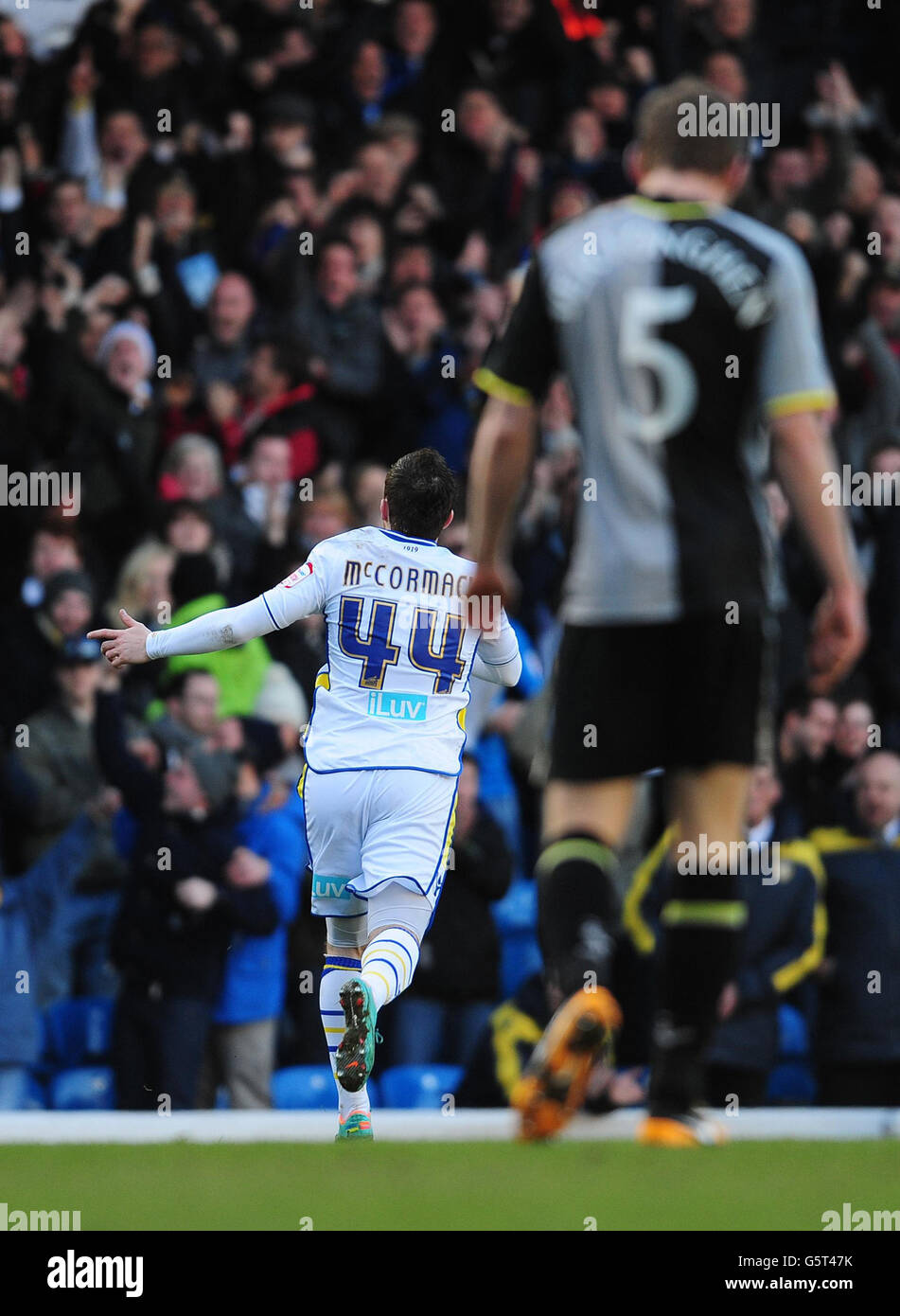 Leeds United's Ross McCormack celebrates after scoring his side's ...
