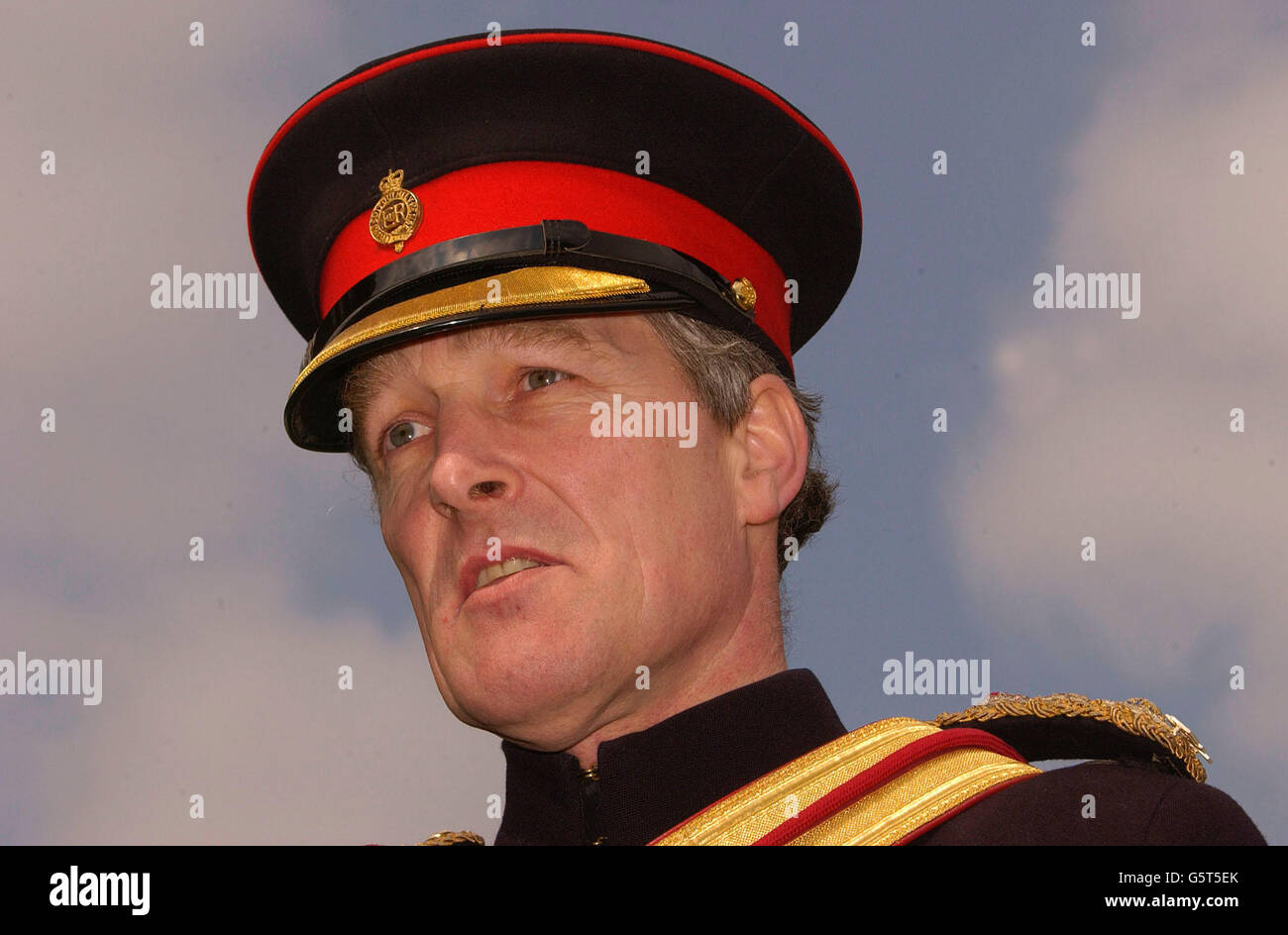 Commander of the Household Cavalry, Colonel Hamon Massey, during news ...