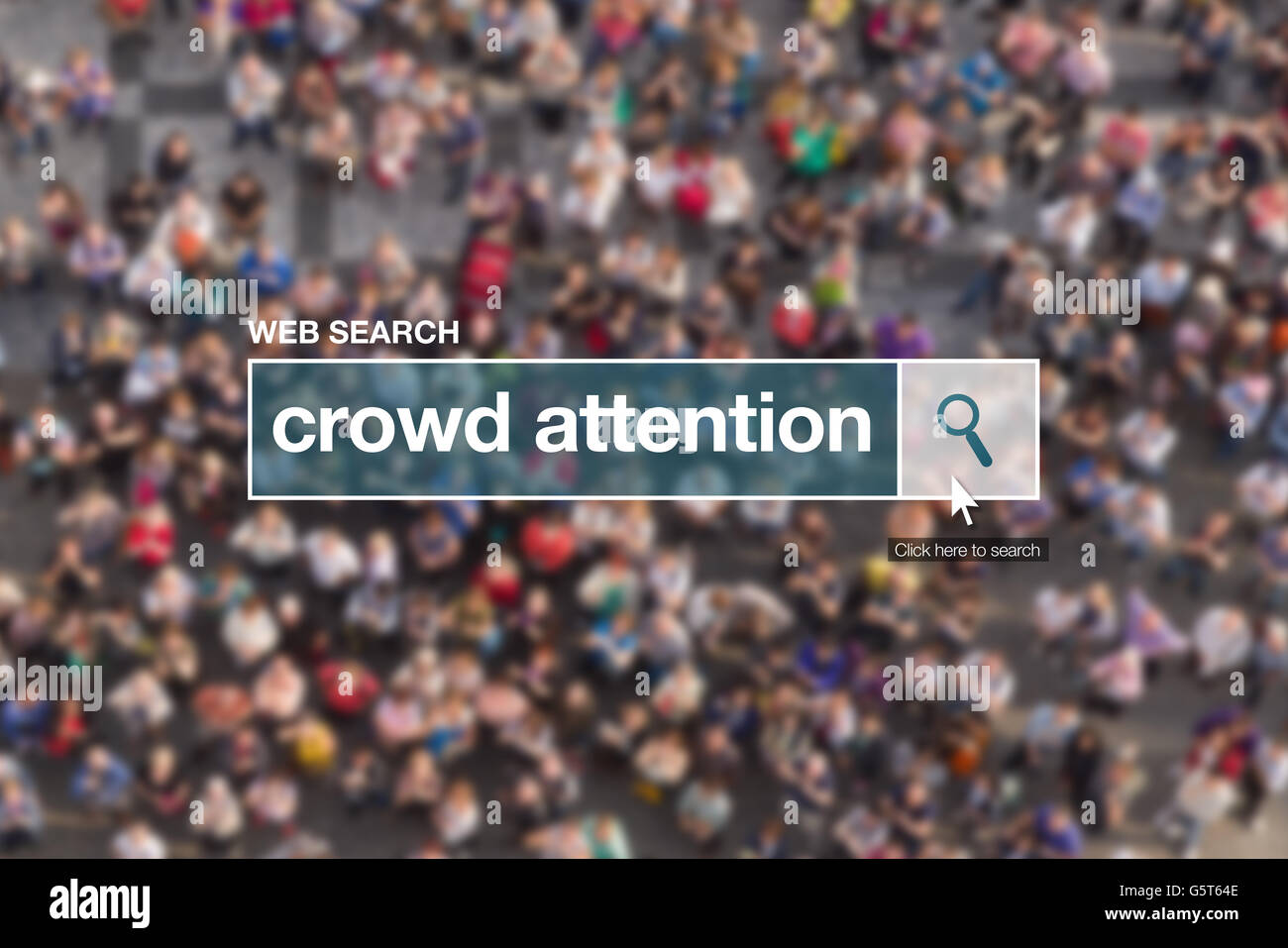 Crowd attention web search box, looking for definition in internet ...