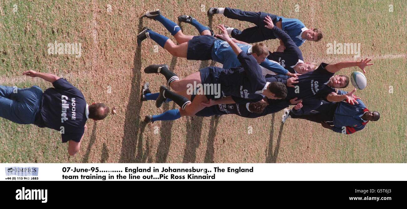 Rugby Union World Cup 1995 -England in Johannesburg Stock Photo - Alamy