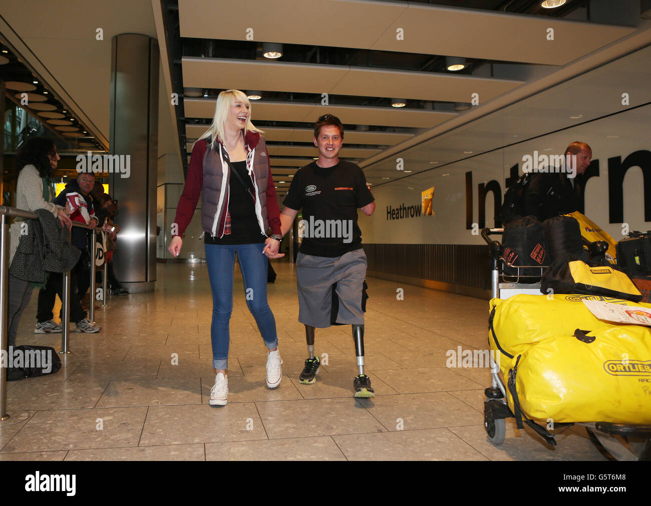 Corporal Tom Neathway with his girlfriend Rachal Patterson as the ...