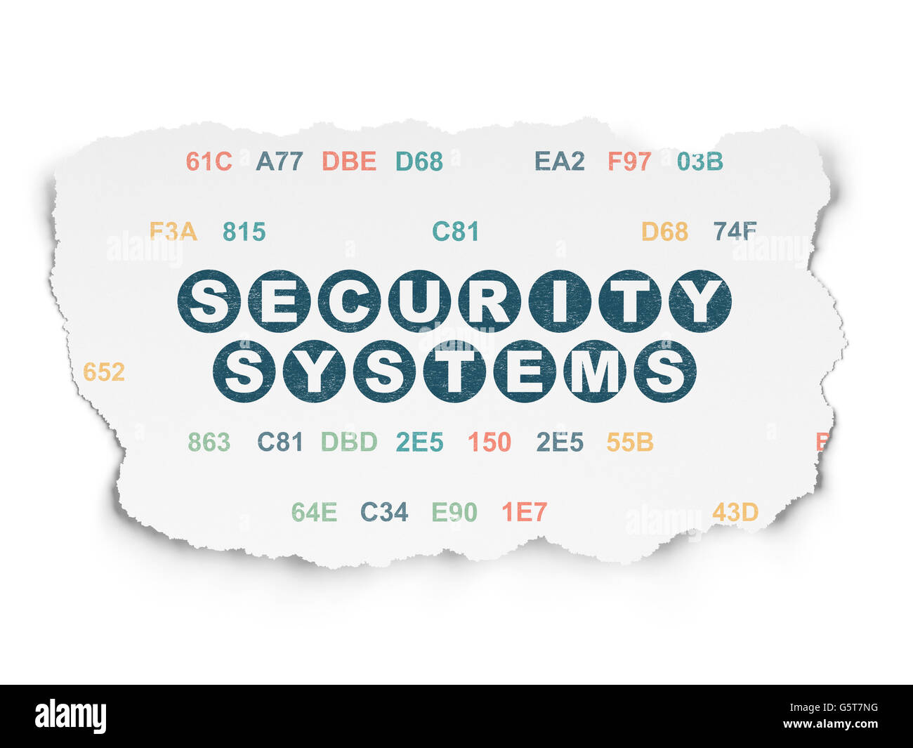 Security concept: Security Systems on Torn Paper background Stock Photo ...