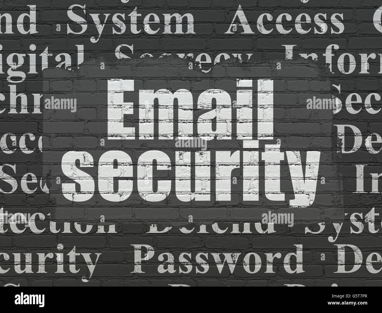 Privacy concept: Email Security on wall background Stock Photo - Alamy