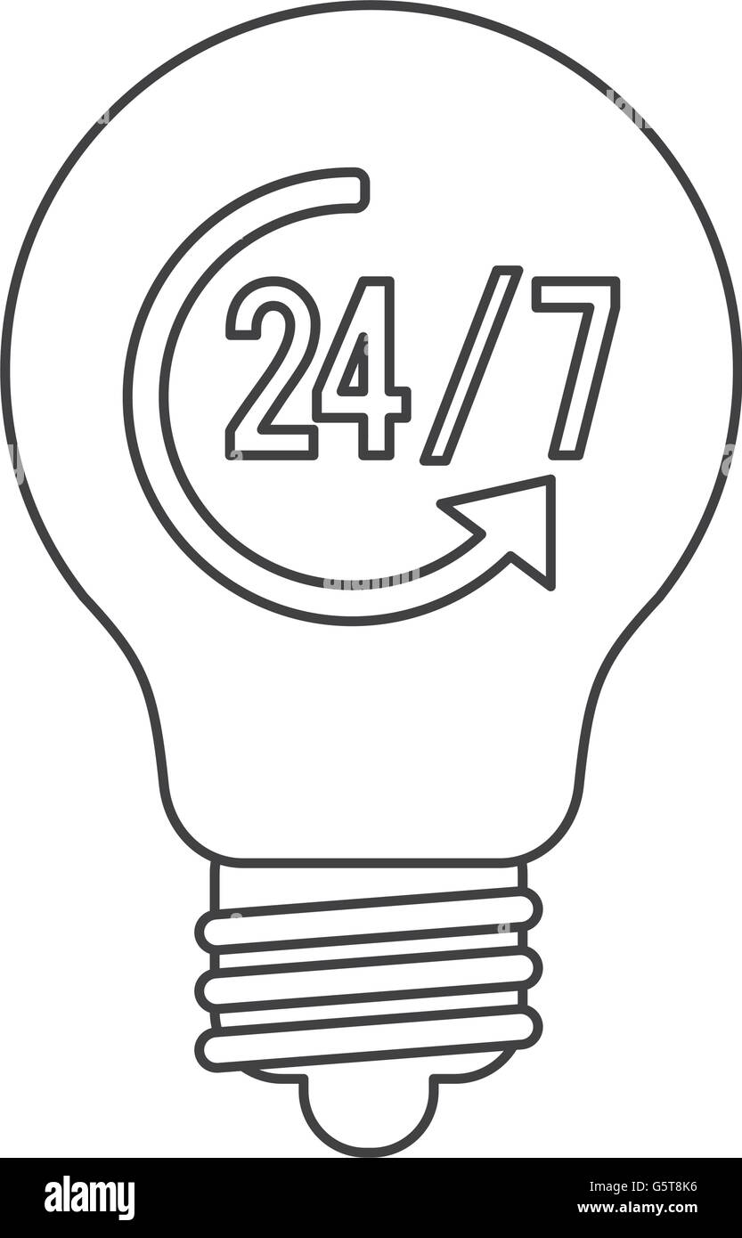 24 7 lightbulb icon Stock Vector Image & Art - Alamy
