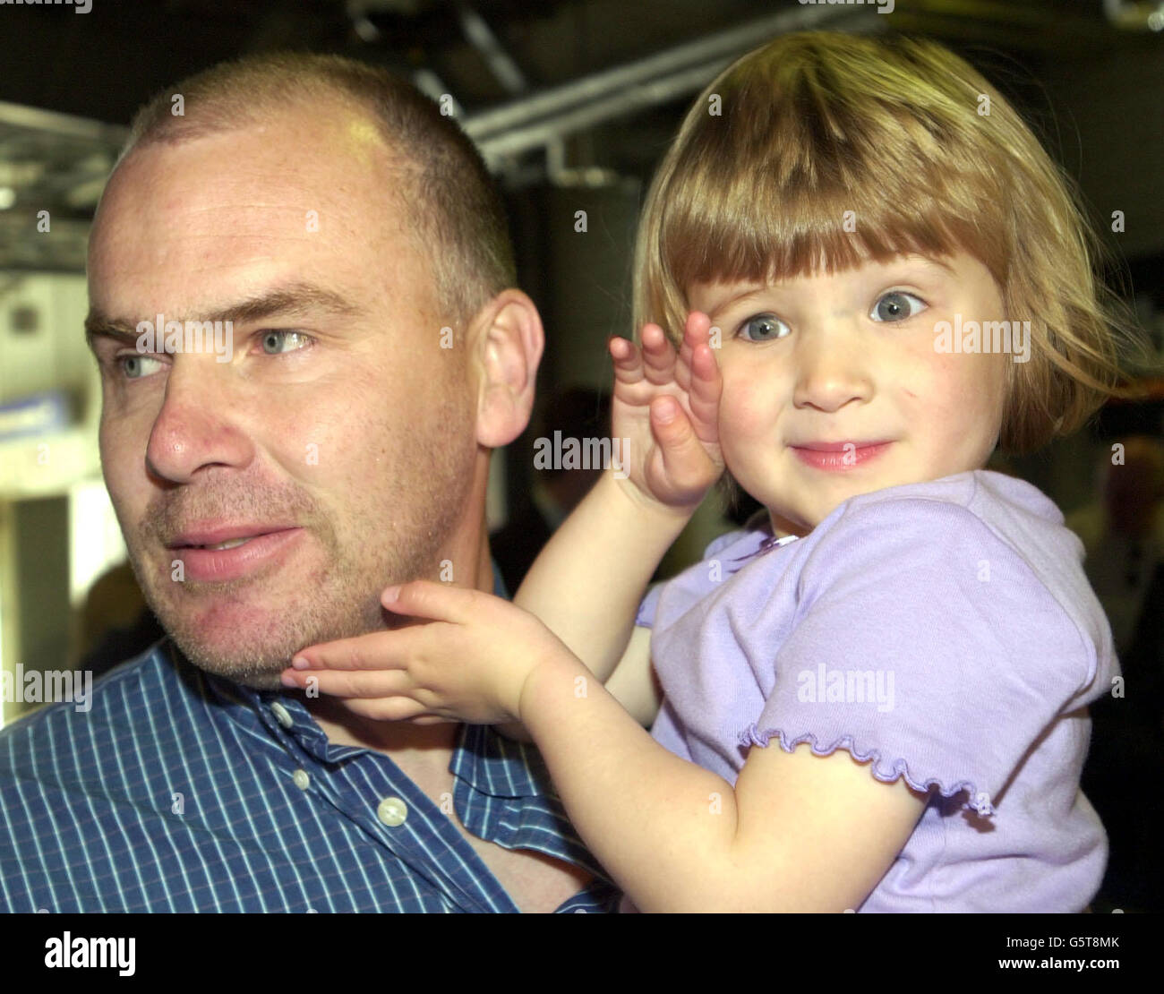 Convicted planespotter steve rush meets daughter isla hi-res stock ...