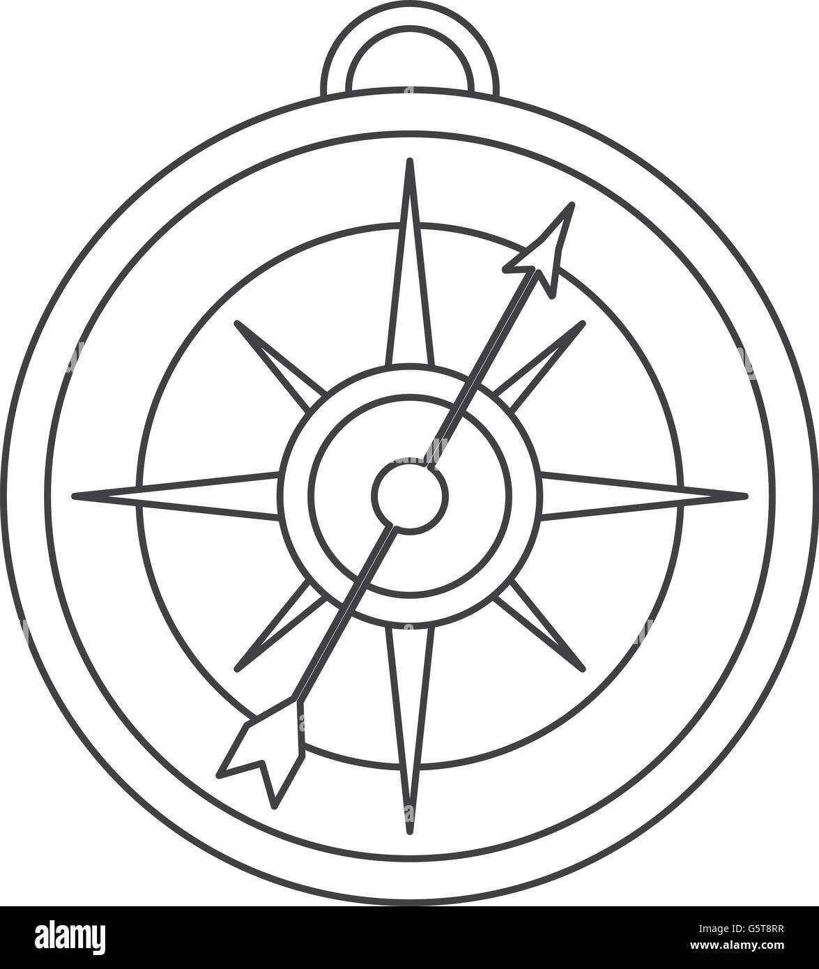 simple compass icon Stock Vector Image & Art - Alamy