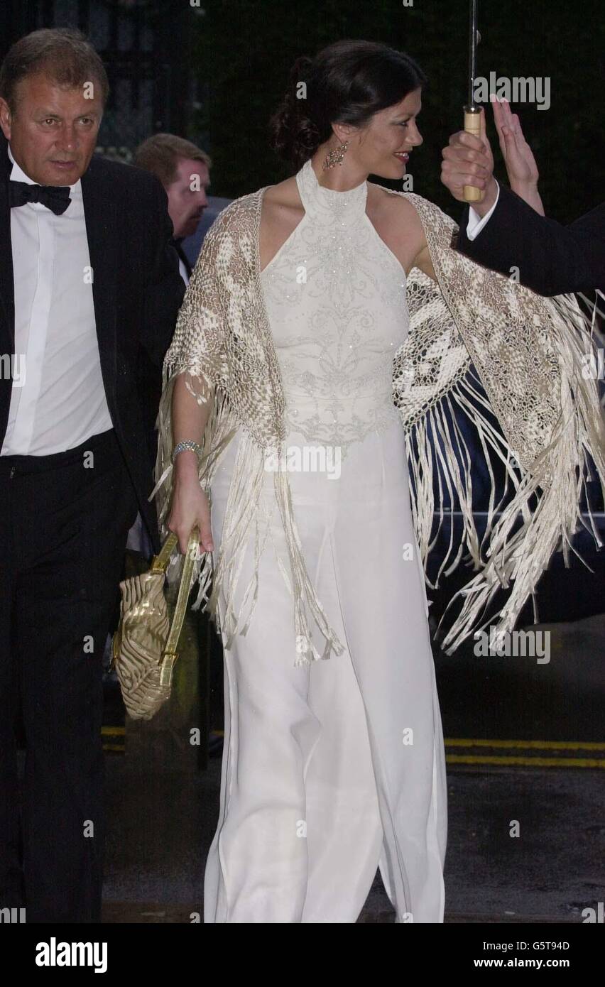Catherine Zeta Jones accompanied by her father Dai Jones arrives for ...